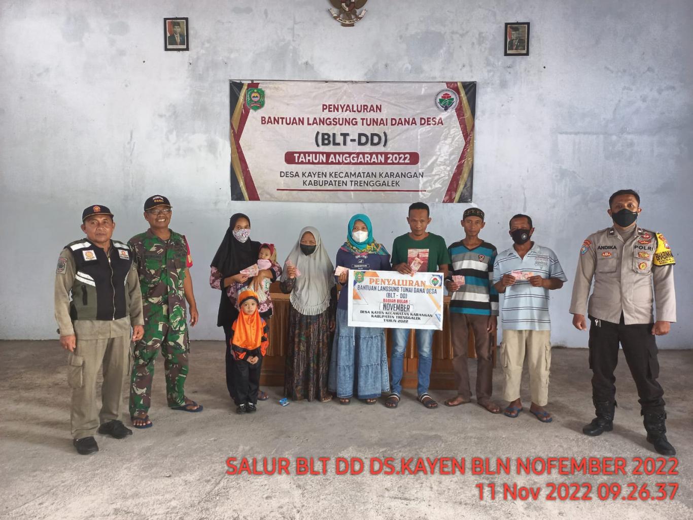 PENYALURAN BLT DD BULAN NOVEMBER TAHUN 2022 - Website Desa KAYEN